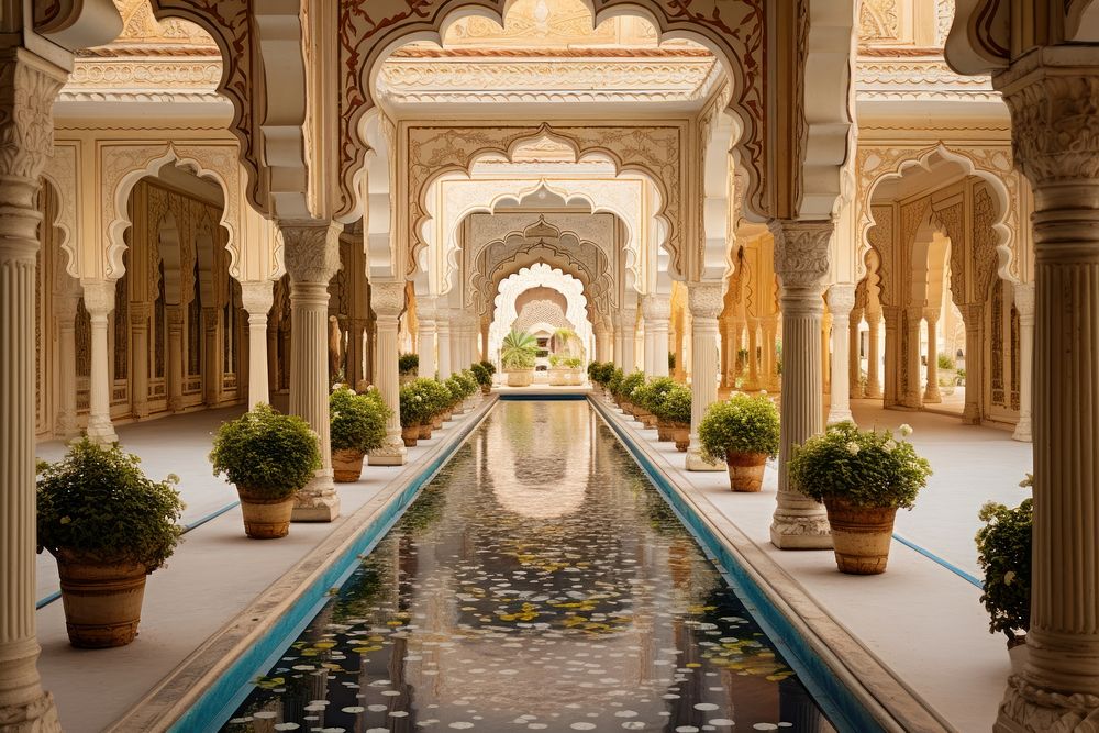 Palace architecture building corridor. | Premium Photo - rawpixel