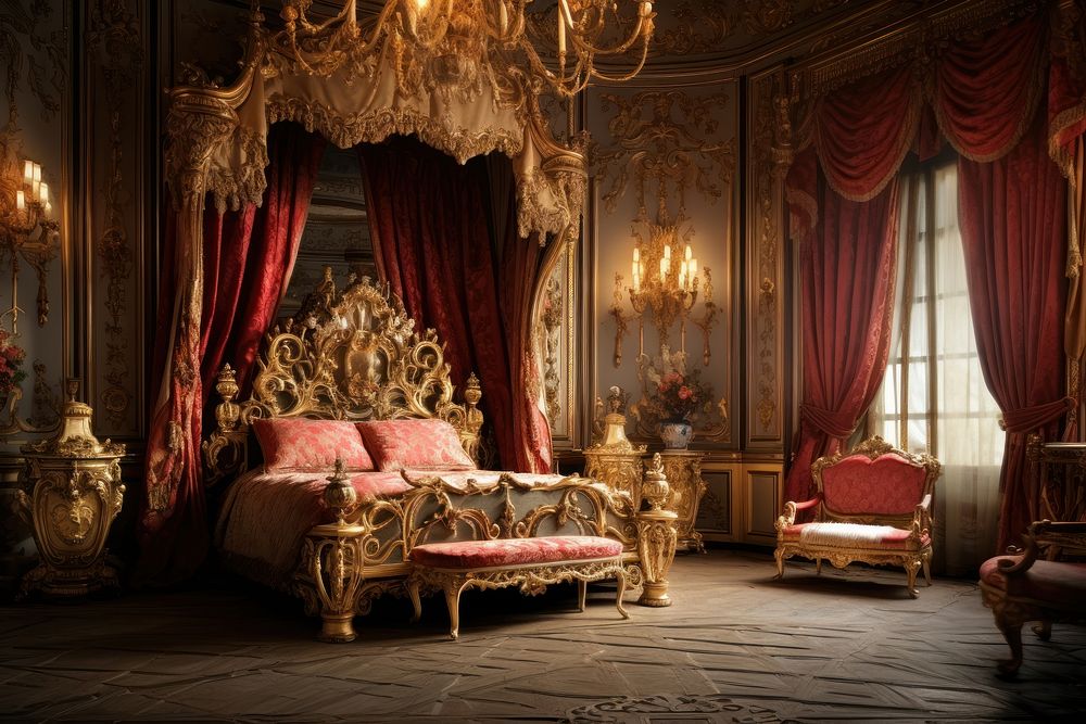 Palace bedroom architecture furniture. | Free Photo - rawpixel