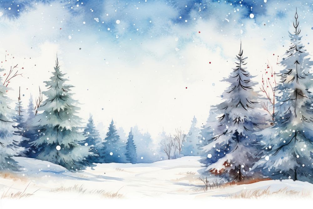 Christmas snow landscape outdoors | Premium Photo Illustration - rawpixel