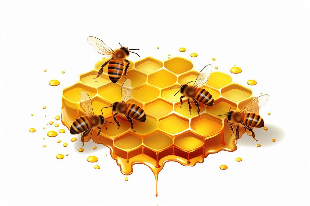 Honeycomb bee hexagon insect. AI | Premium Photo Illustration - rawpixel