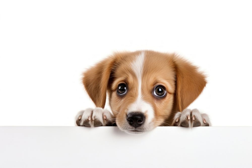 Puppy peeking mammal animal. AI | Premium Photo - rawpixel