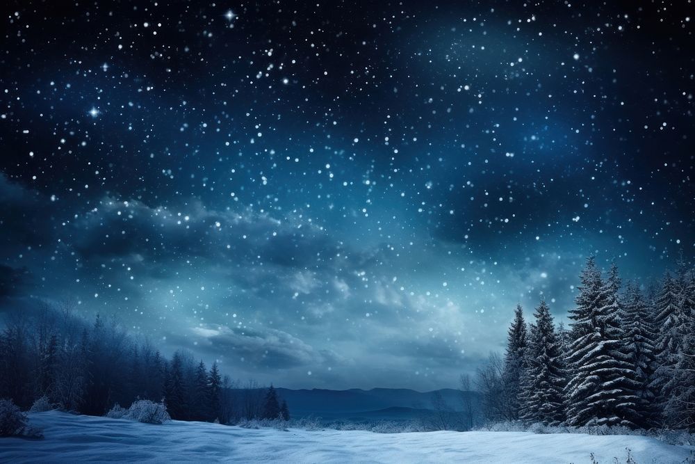 Night sky landscape outdoors nature. | Free Photo Illustration - rawpixel