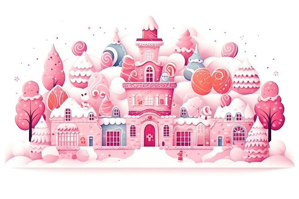 Candy town cartoon confectionery architecture. | Free Photo ...
