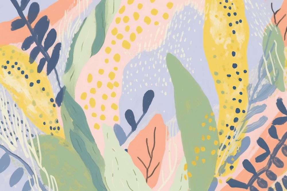 Botanical art abstract painting. | Free Photo Illustration - rawpixel