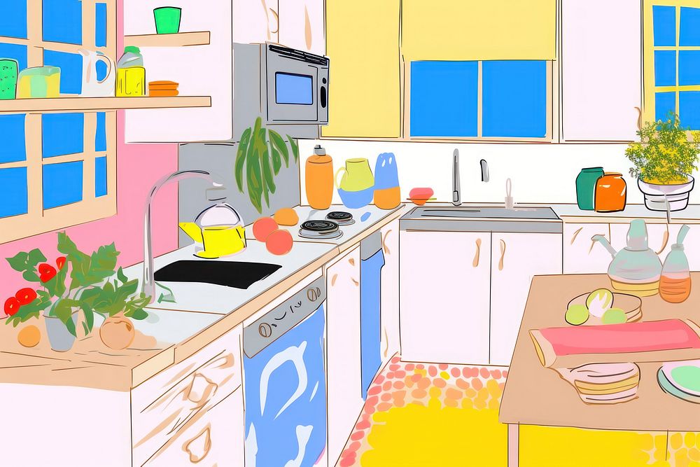 Kitchen appliance architecture countertop. AI | Free Photo Illustration ...