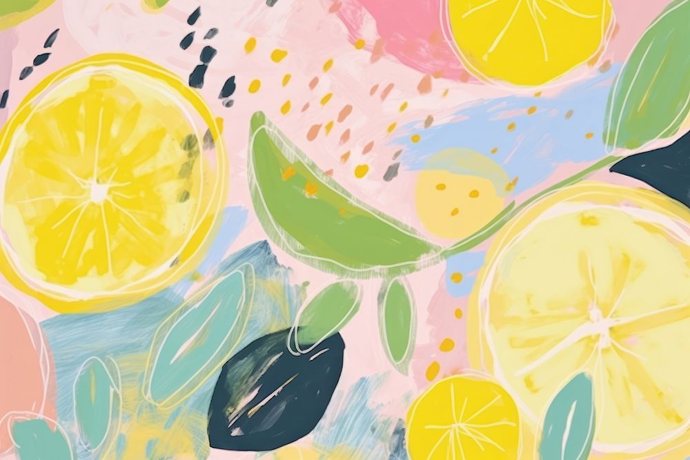 Lemon art abstract painting. AI | Premium Photo Illustration - rawpixel