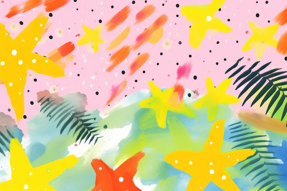 Stars art abstract painting. | Free Photo Illustration - rawpixel