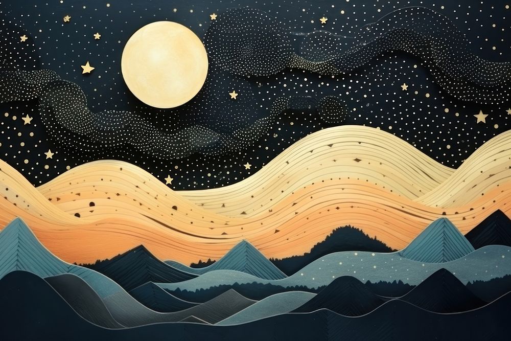 Night sky moon backgrounds astronomy. | Free Photo Illustration - rawpixel