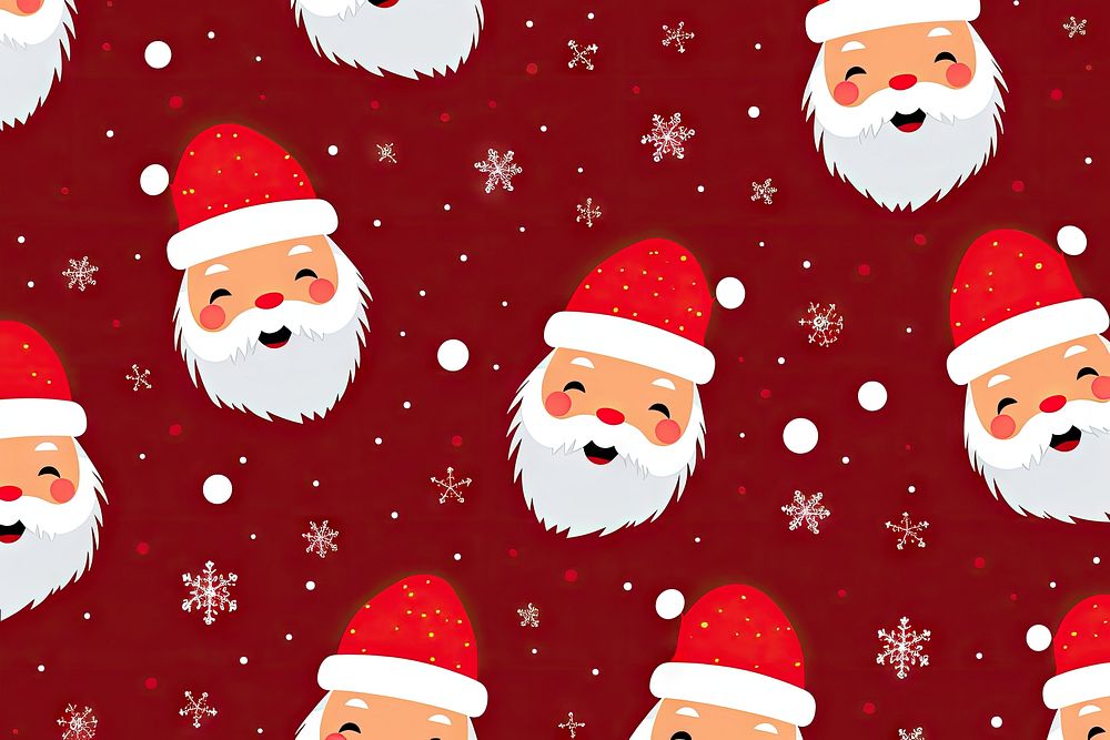 Santa face pattern backgrounds christmas. | Free Photo Illustration ...