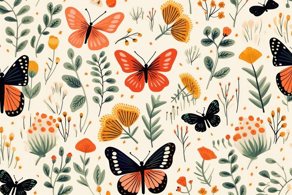 Butterfly pattern backgrounds animal. AI | Free Photo Illustration ...