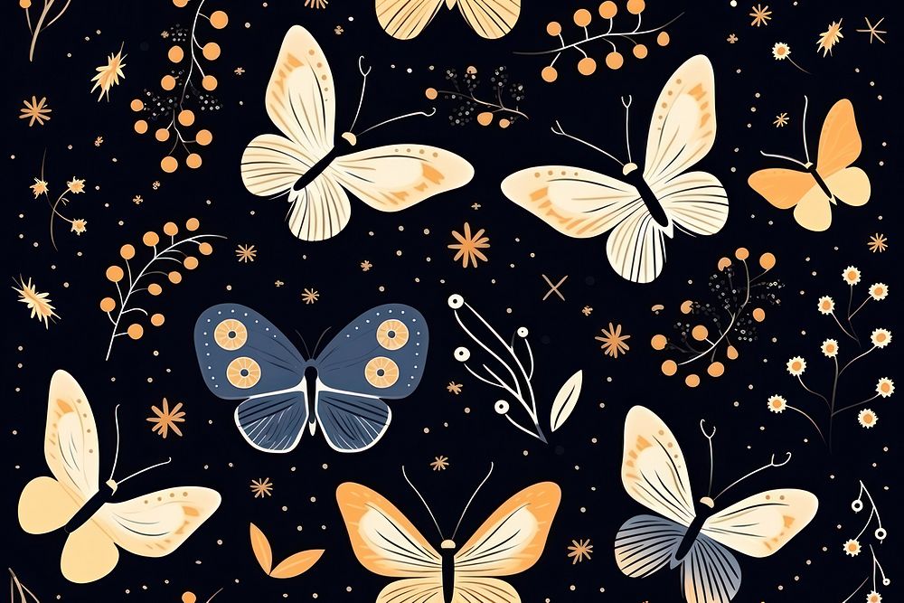 Butterfly backgrounds pattern invertebrate. AI | Premium Photo ...