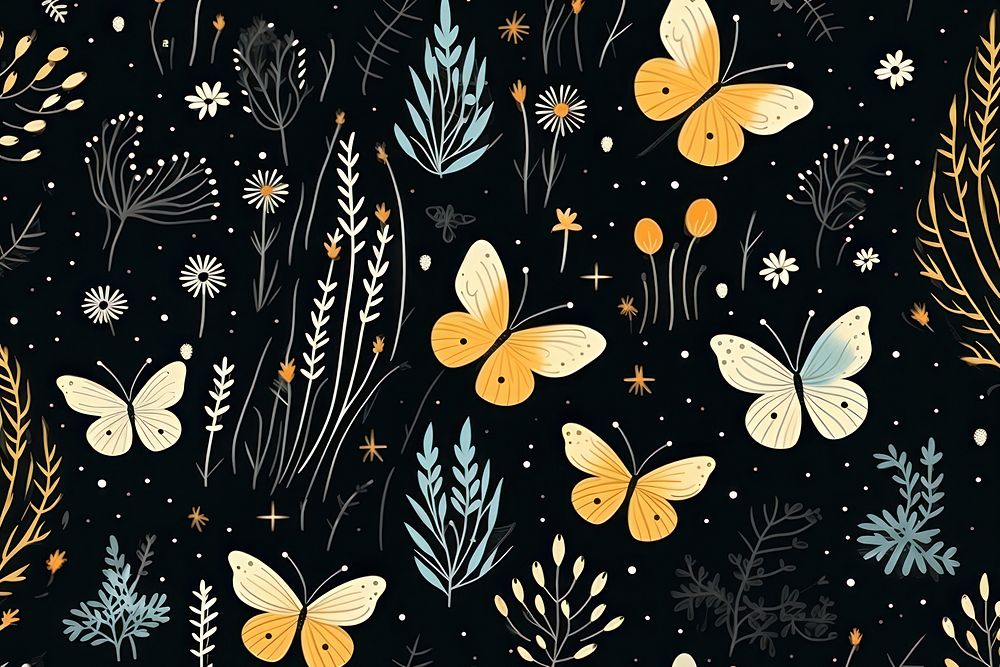 Butterfly backgrounds pattern invertebrate. AI | Free Photo ...