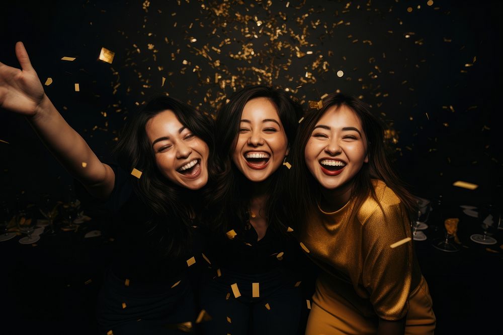 Friends laughing party adult. AI | Premium Photo - rawpixel