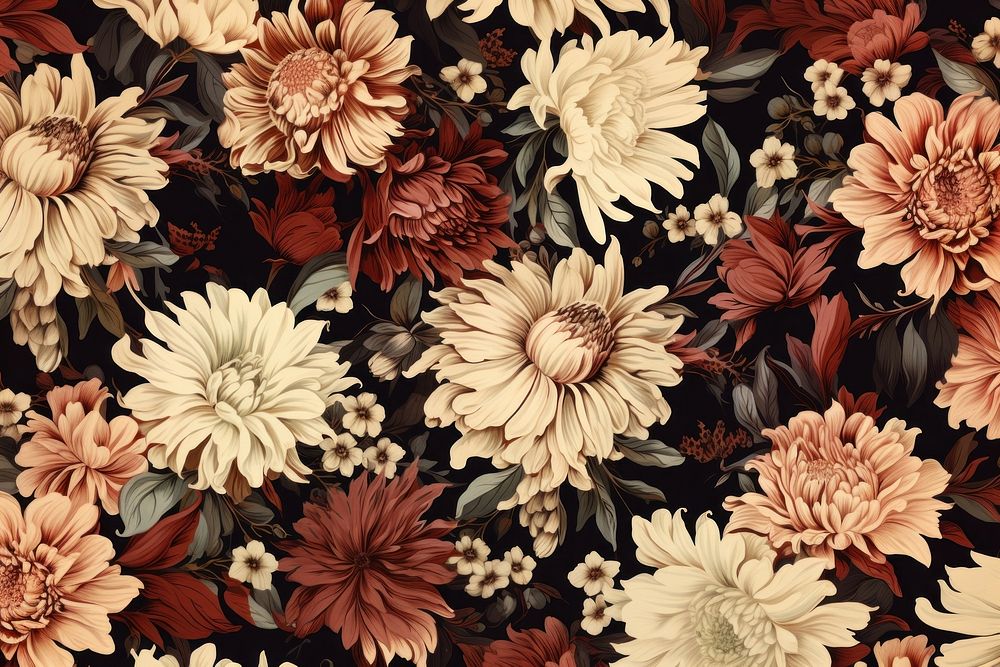 Flower pattern backgrounds plant. AI | Free Photo Illustration - rawpixel