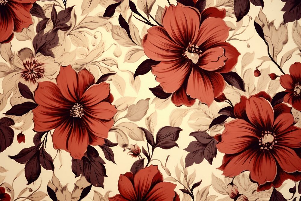 Flower pattern backgrounds plant. AI | Premium Photo Illustration ...