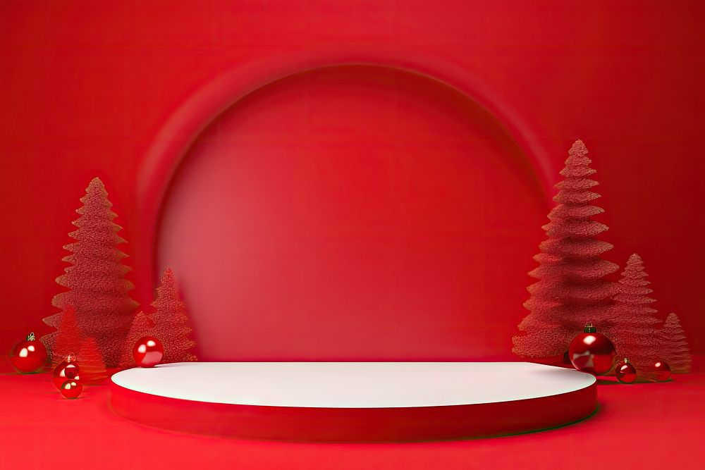 One high podium christmas tree | Free Photo Illustration - rawpixel