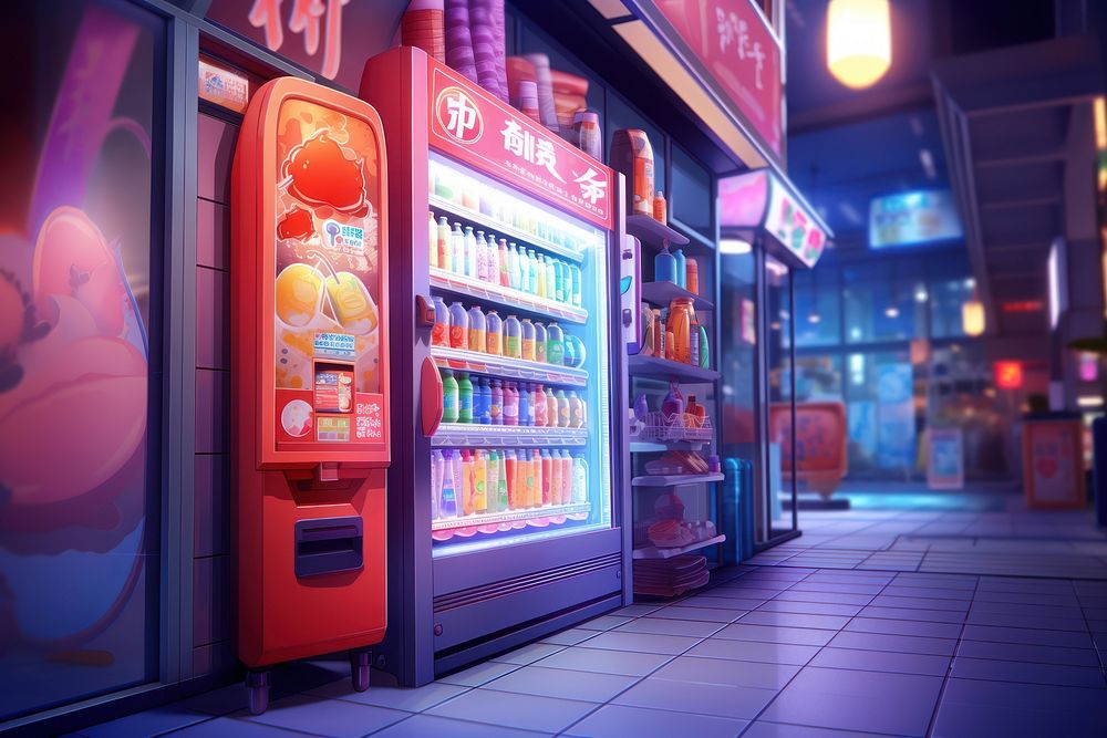 Cartoon machine street vending machine. | Premium Photo Illustration ...