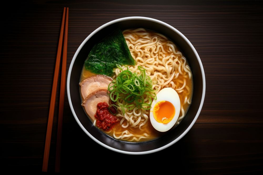 Japanese ramen table soup meal | Free Photo - rawpixel