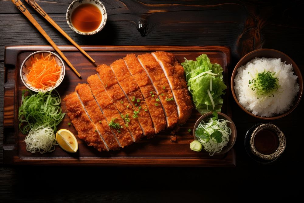Tonkatsu seafood table meat. | Free Photo - rawpixel