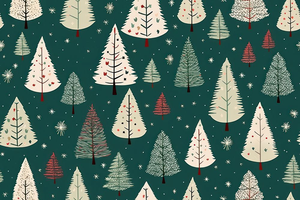 Christmas pattern backgrounds plant. AI | Free Photo Illustration ...