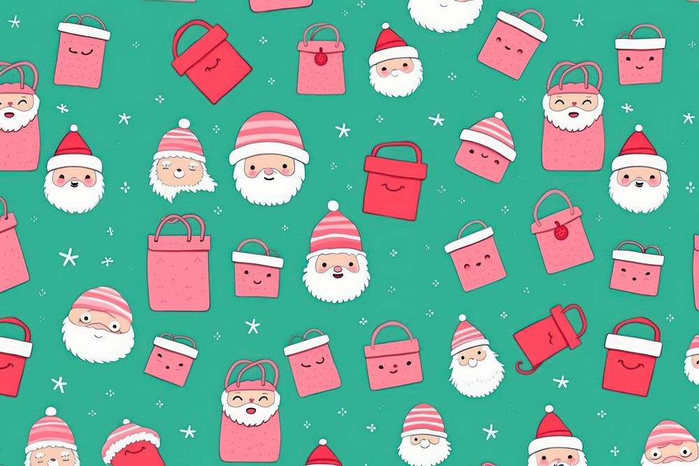 Santa bag pattern backgrounds celebration. | Premium Photo Illustration ...