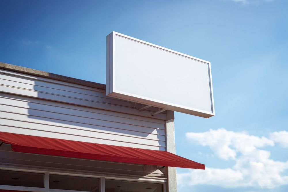 Plain white shop logo signage | Free Photo - rawpixel