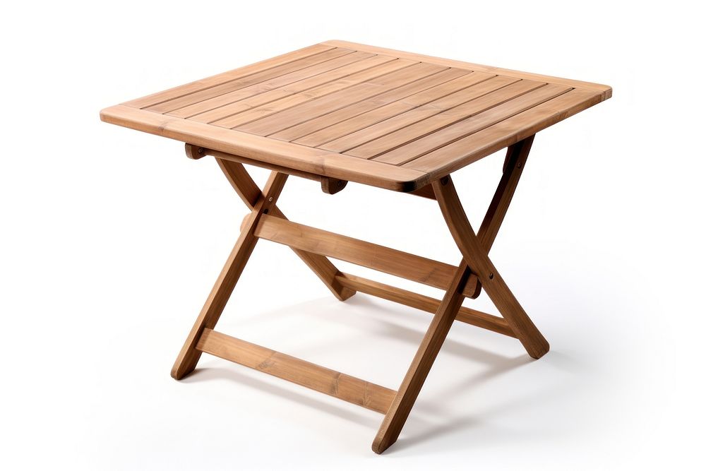Foldable wooden table furniture white | Free Photo - rawpixel