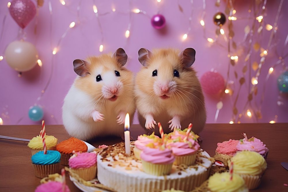 Hamster birthday party dessert rodent | Premium Photo - rawpixel