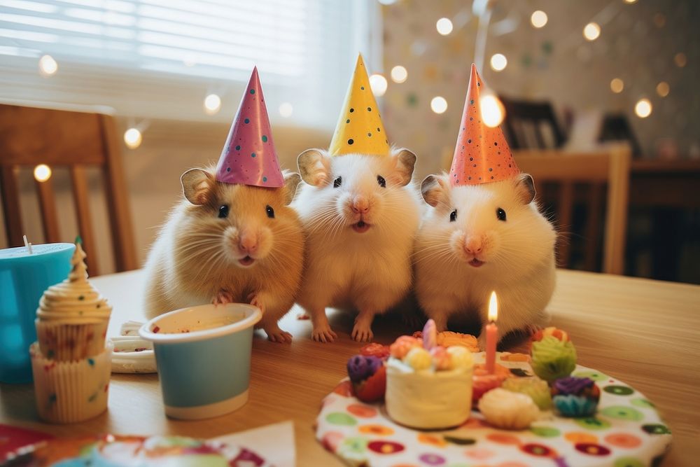 Hamster birthday party mammal animal | Premium Photo - rawpixel