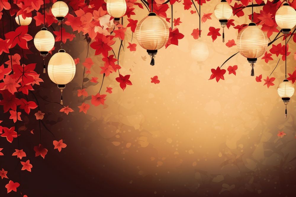 Japanese lanterns backgrounds lighting plant | Free Photo Illustration ...
