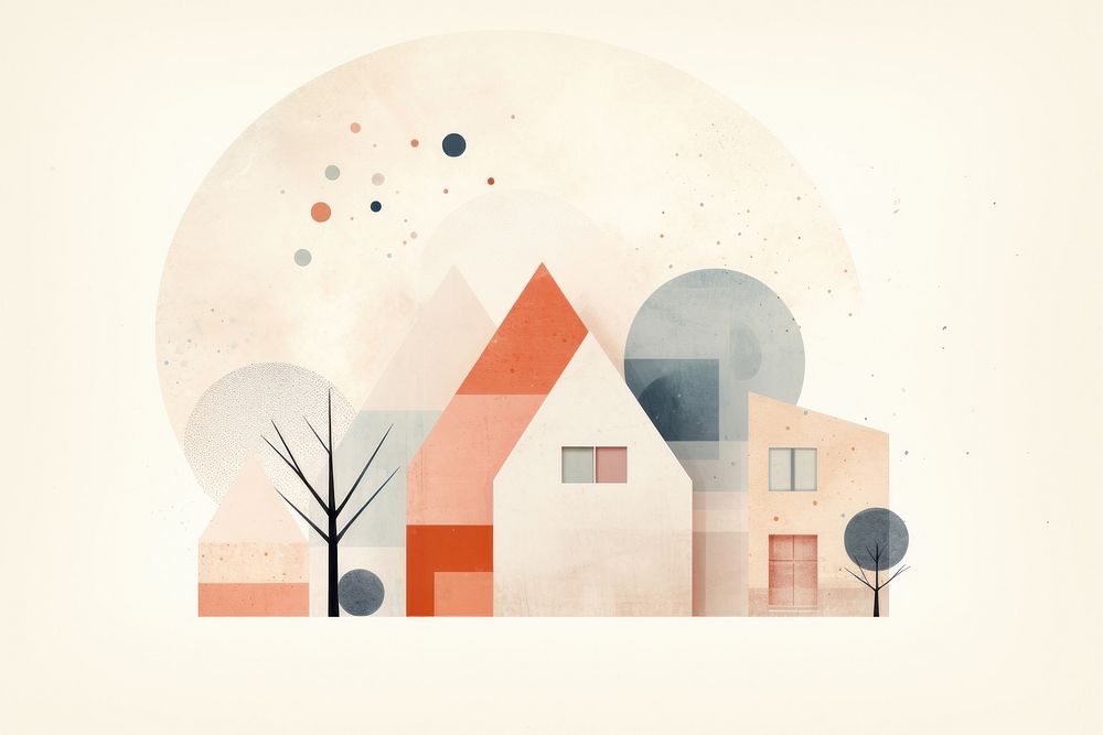 Shape house art geometric shape. | Premium Photo Illustration - rawpixel