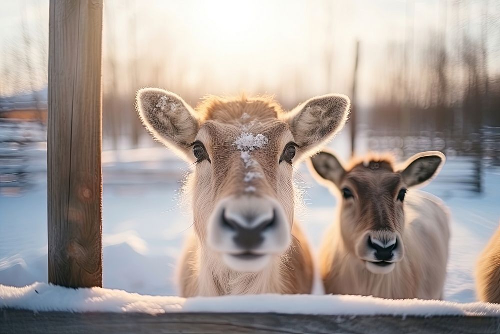 Reindeer livestock wildlife outdoors. AI | Premium Photo - rawpixel