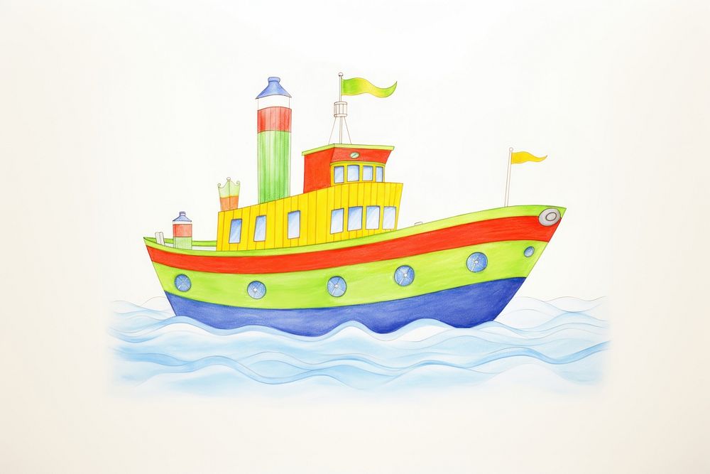 Ship drawing watercraft vehicle. AI | Premium Photo Illustration - rawpixel