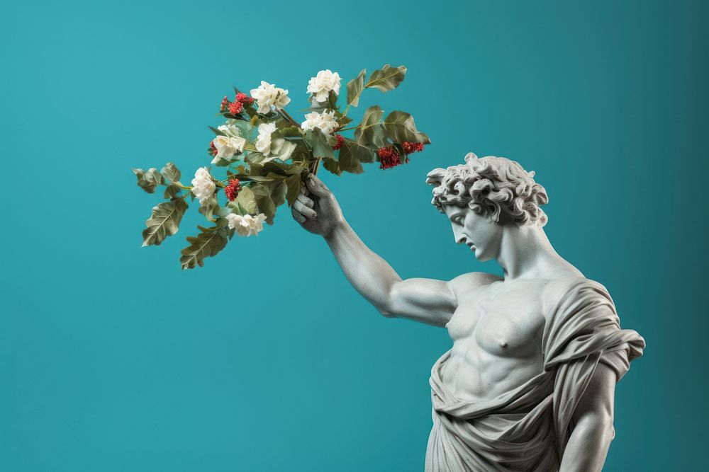 Flower bouquet sculpture flower statue. | Free Photo - rawpixel