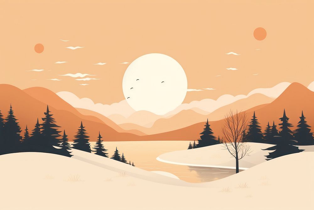 Snowy landscape snow outdoors nature. | Free Photo Illustration - rawpixel