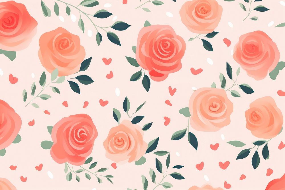 Rose pattern backgrounds wallpaper. | Free Photo Illustration - rawpixel