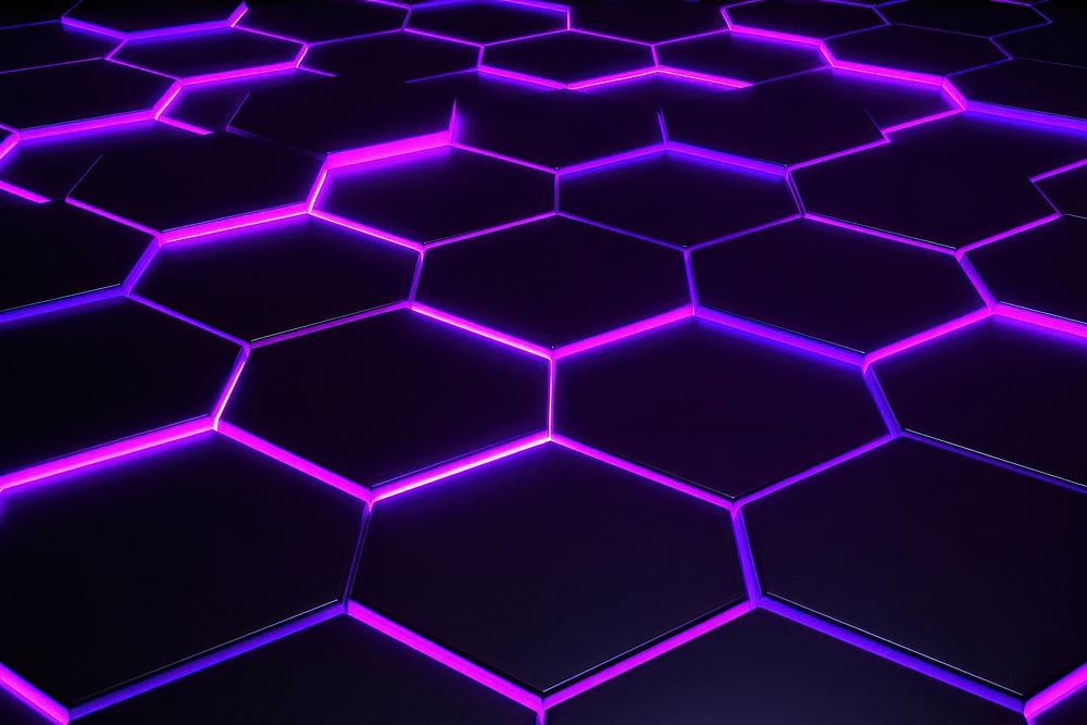 Hexagon wallpaper purple glowing pattern. | Free Photo - rawpixel