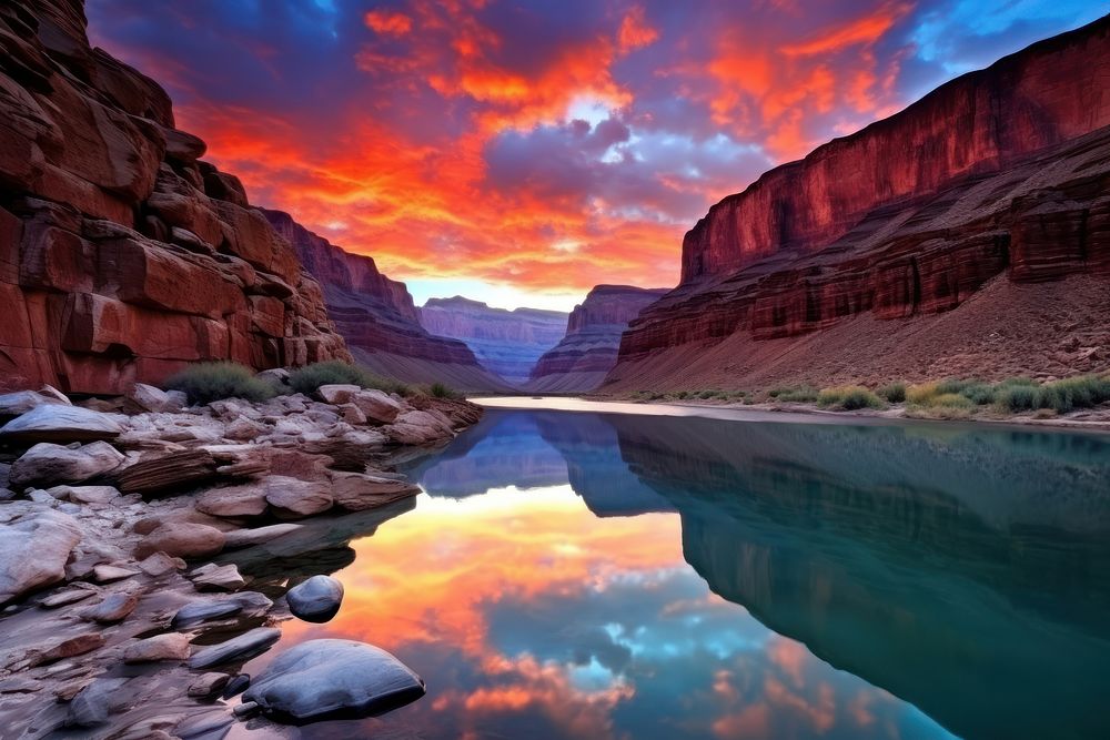 Landscape mountain outdoors nature. AI | Premium Photo - rawpixel