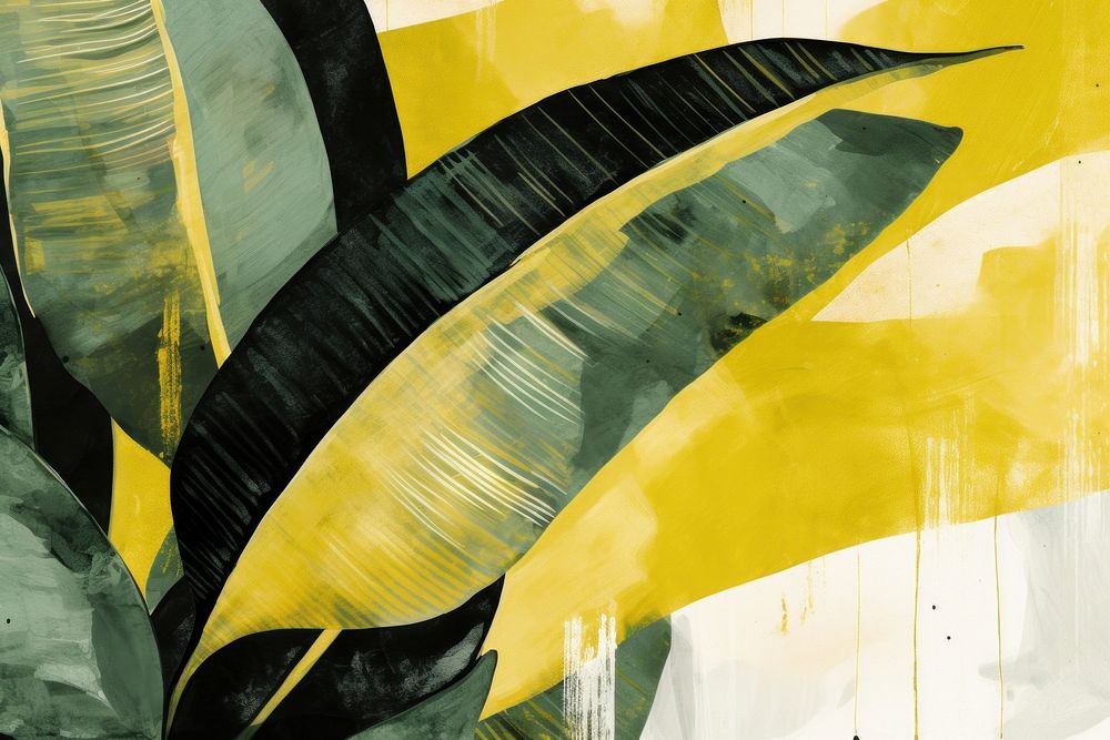 Banana leaves backgrounds abstract painting. | Free Photo Illustration ...