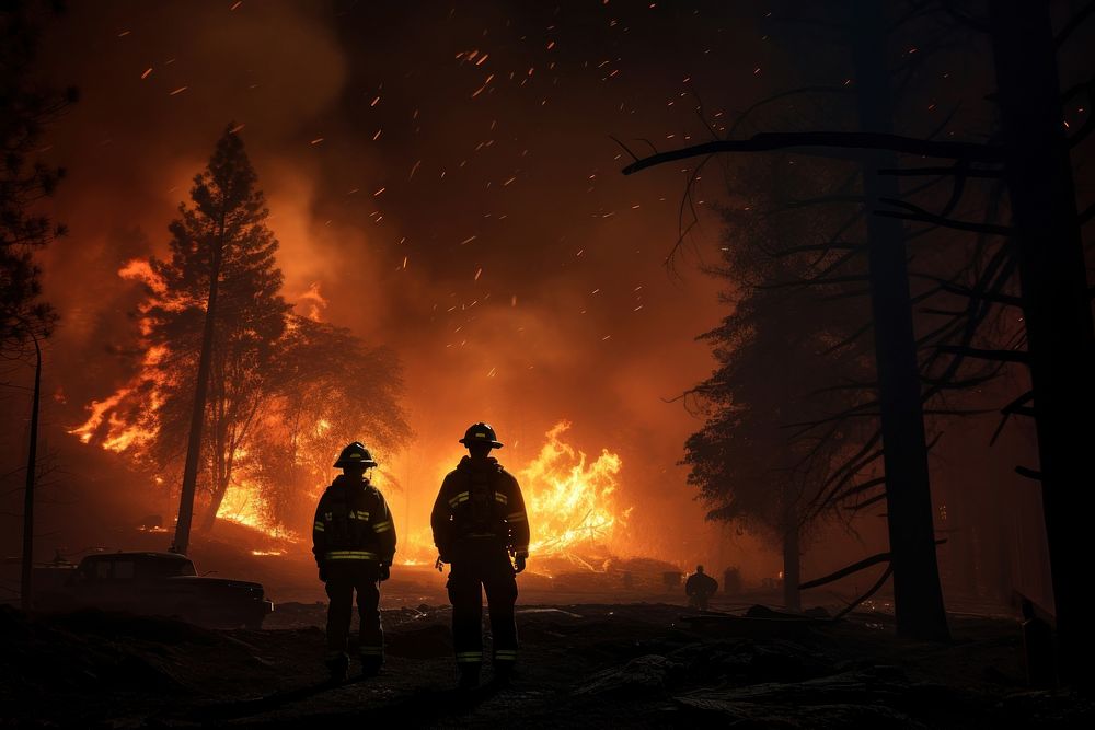 View fire fighter and people | Free Photo - rawpixel