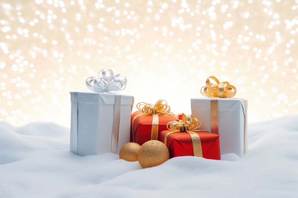 Gift boxs decoration christmas snow. | Free Photo - rawpixel