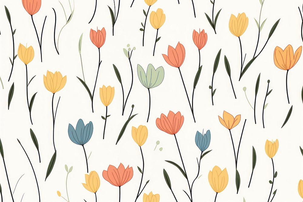Tulip pattern backgrounds wallpaper. | Premium Photo Illustration ...
