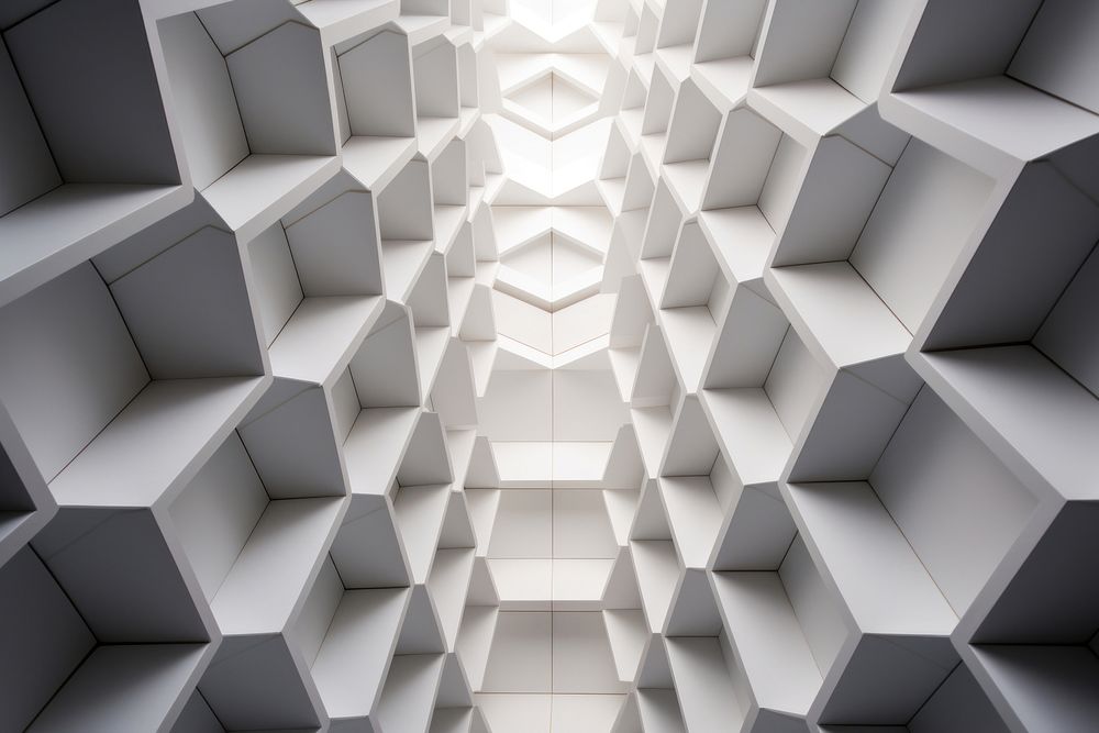 White Hexagonal architecture building hexagon. | Free Photo - rawpixel