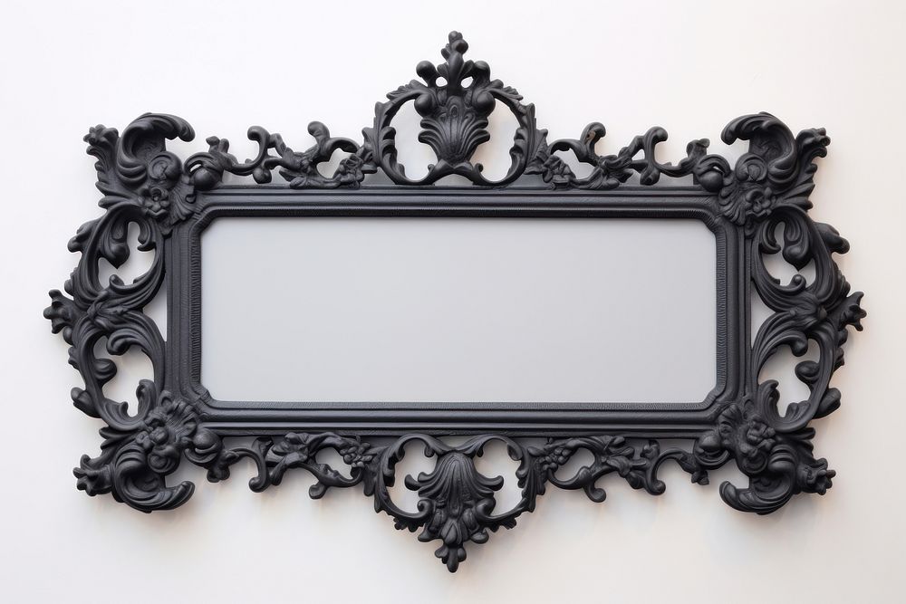 Rectangle black Rococo mirror frame | Free Photo - rawpixel