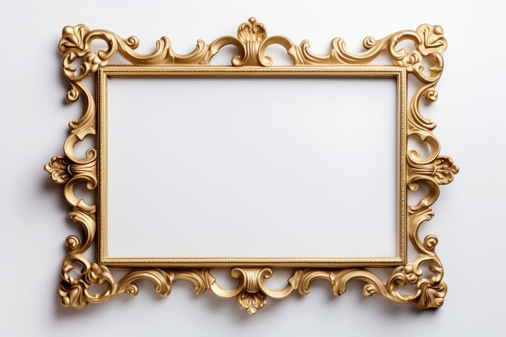 Rectangle gold Rococo rectangle frame | Premium Photo - rawpixel