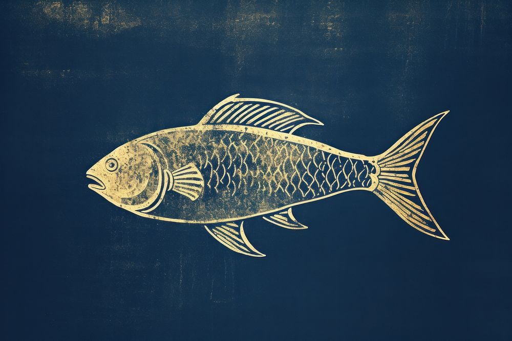 Minimal fish animal underwater wildlife. | Free Photo Illustration ...