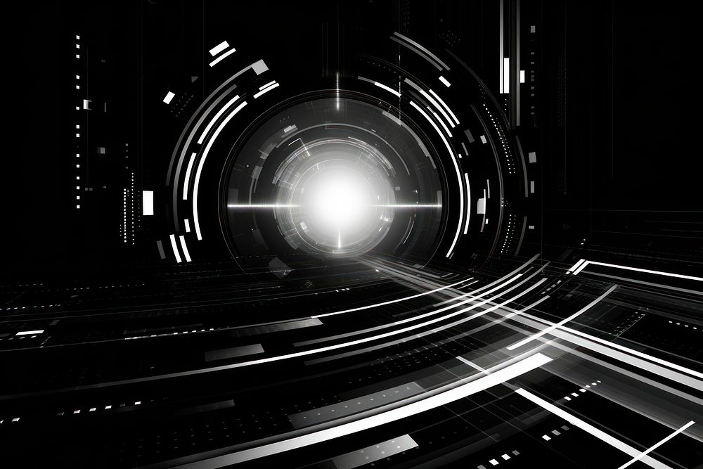 Black and white technology abstract | Free Photo Illustration - rawpixel