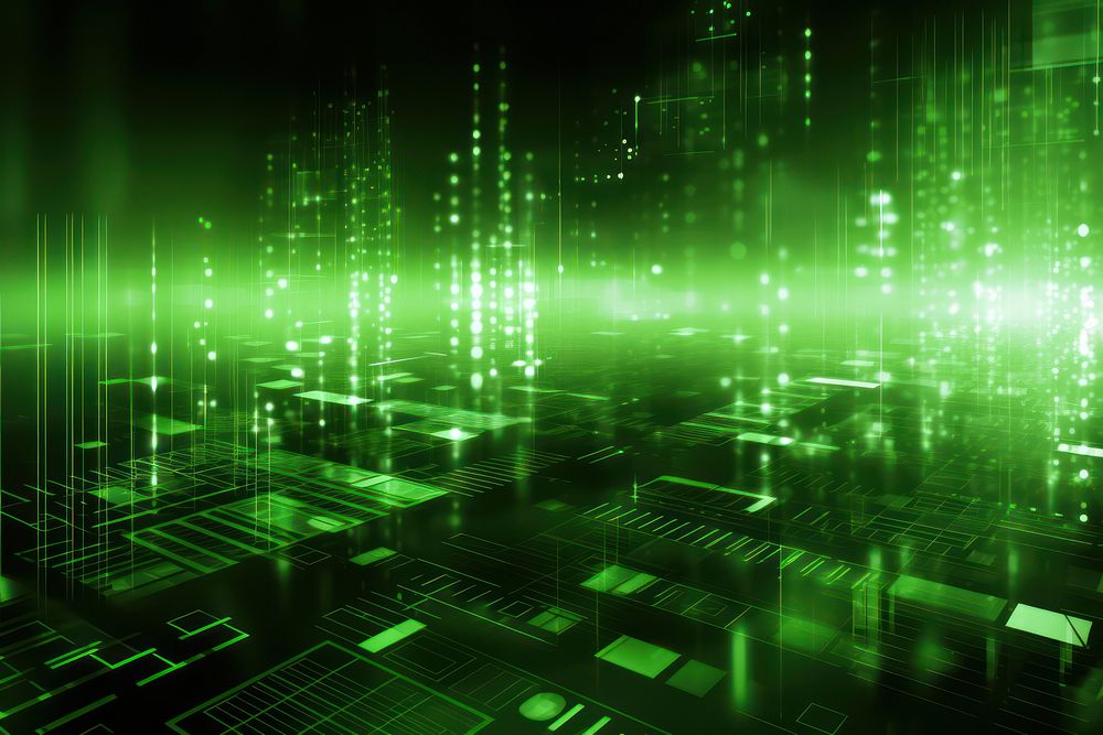 Light green digital backgrounds technology | Premium Photo Illustration ...
