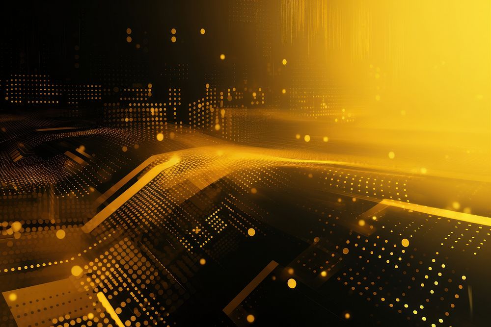 Yellow backgrounds technology abstract. | Premium Photo Illustration ...