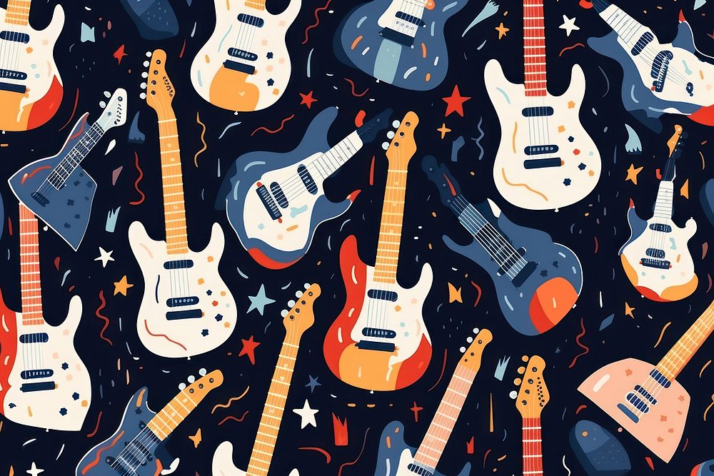 Guitar guitar pattern backgrounds. AI | Free Photo Illustration - rawpixel
